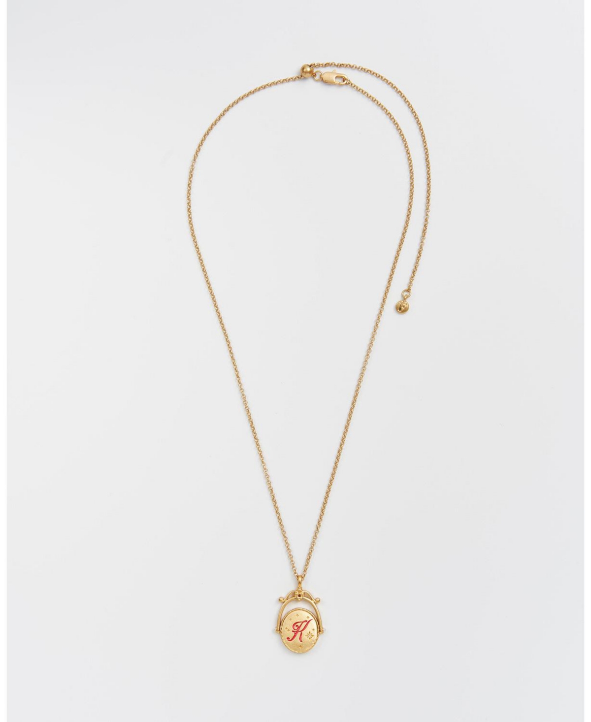 Click here for Fable England K Initial Kalmia Gold Spinner Chain... prices