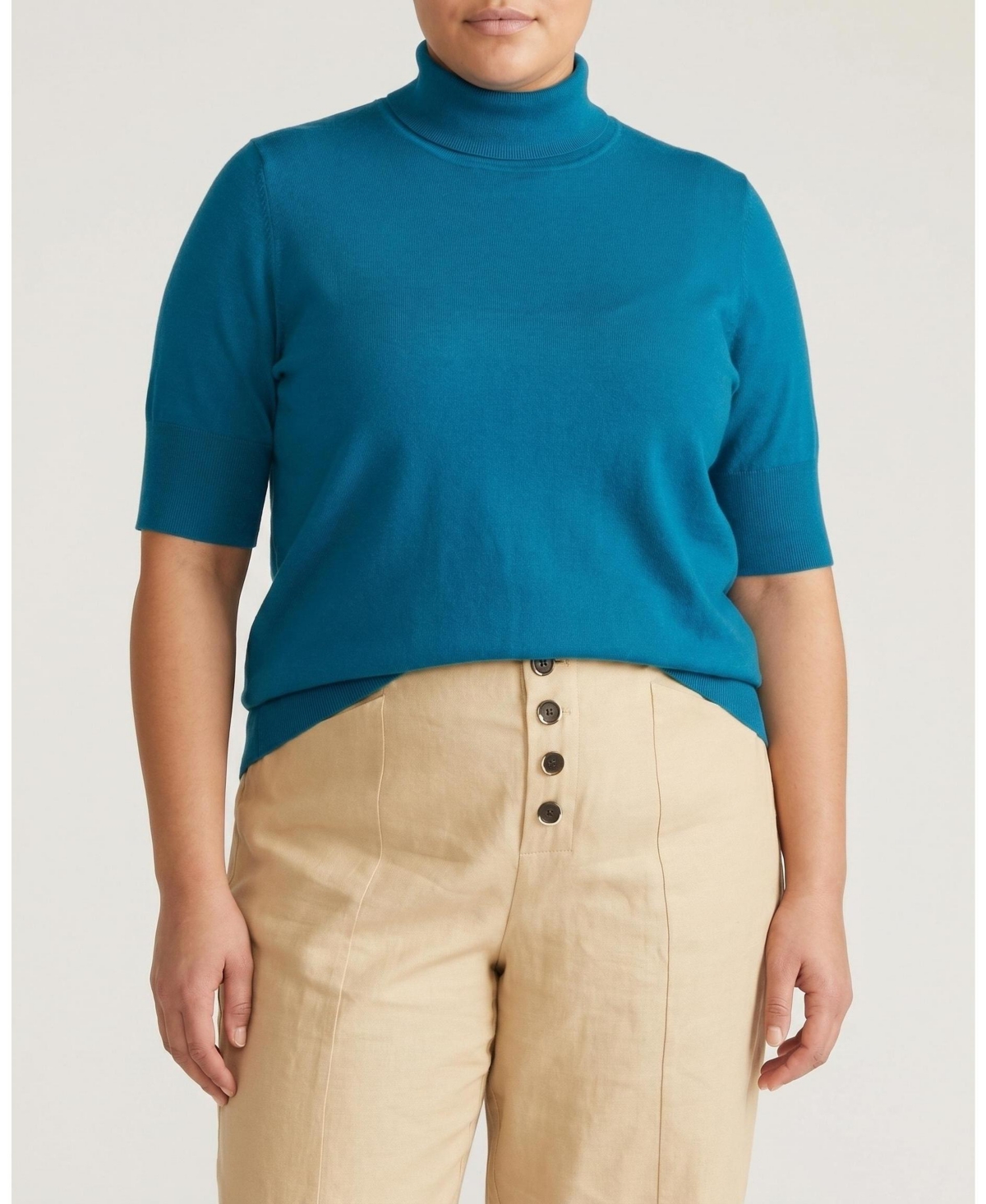Click here for Universal Standard Plus Size Savvy Fine Knit Turtl... prices