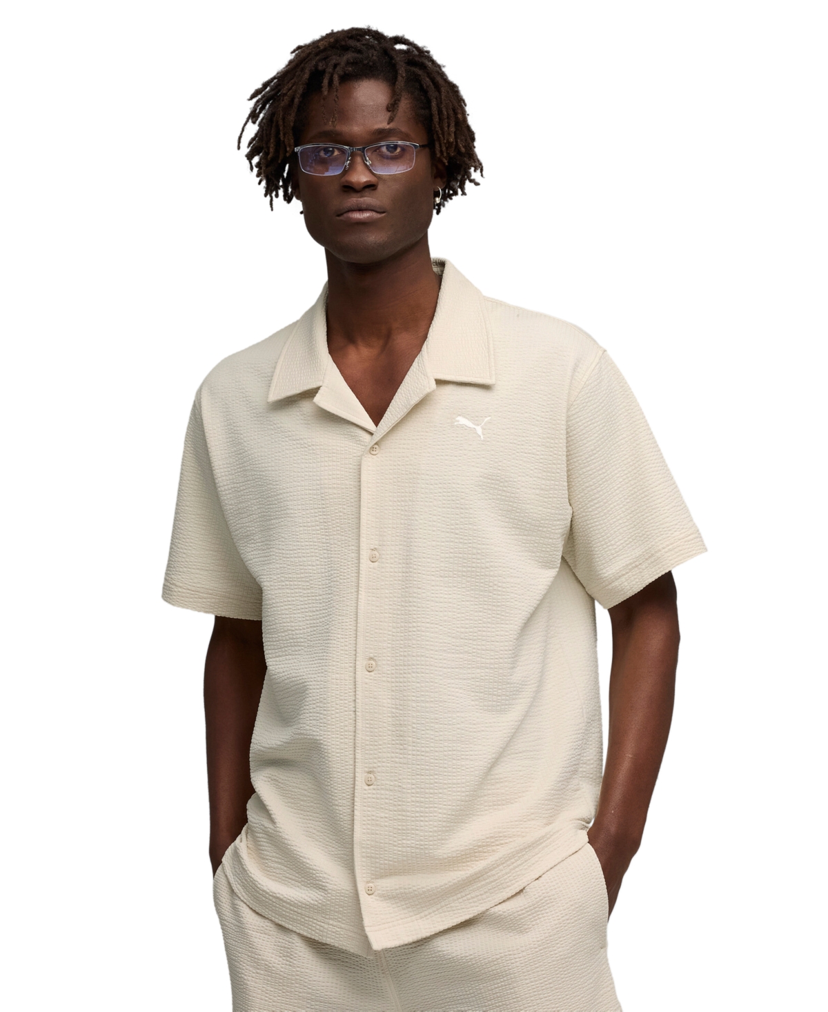 Click here for Puma Mens Essential Elevated Regular-Fit Shirt - A... prices