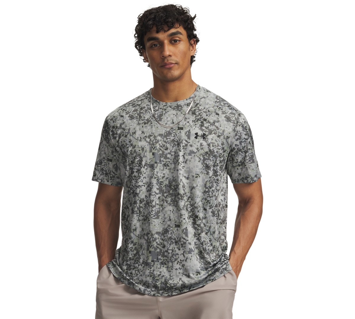 Click here for Under Armour Mens Tech Printed T-Shirt - Titanium/... prices