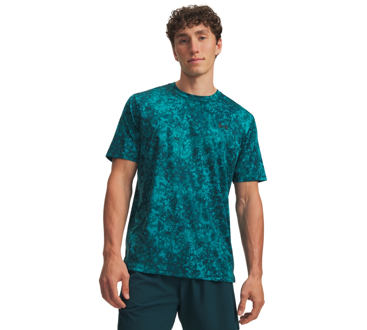 Under Armour Mens Tech Printed T-Shirt - Arden Green/Black