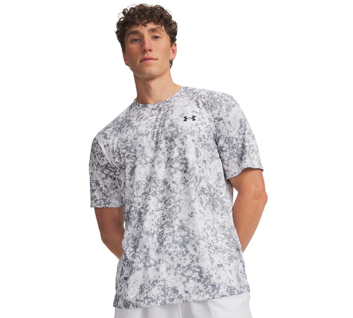 Click here for Under Armour Mens Tech Printed T-Shirt - Mod Gray/... prices