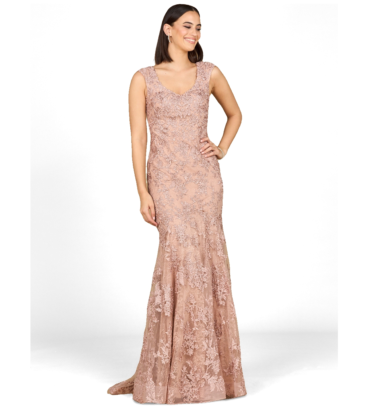 Click here for Lara Womens Sleeveless Mermaid Lace Embroidered Go... prices