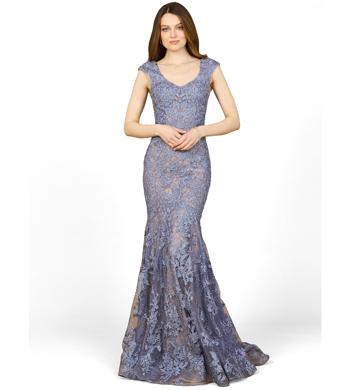 Click here for Lara Womens Sleeveless Mermaid Lace Embroidered Go... prices