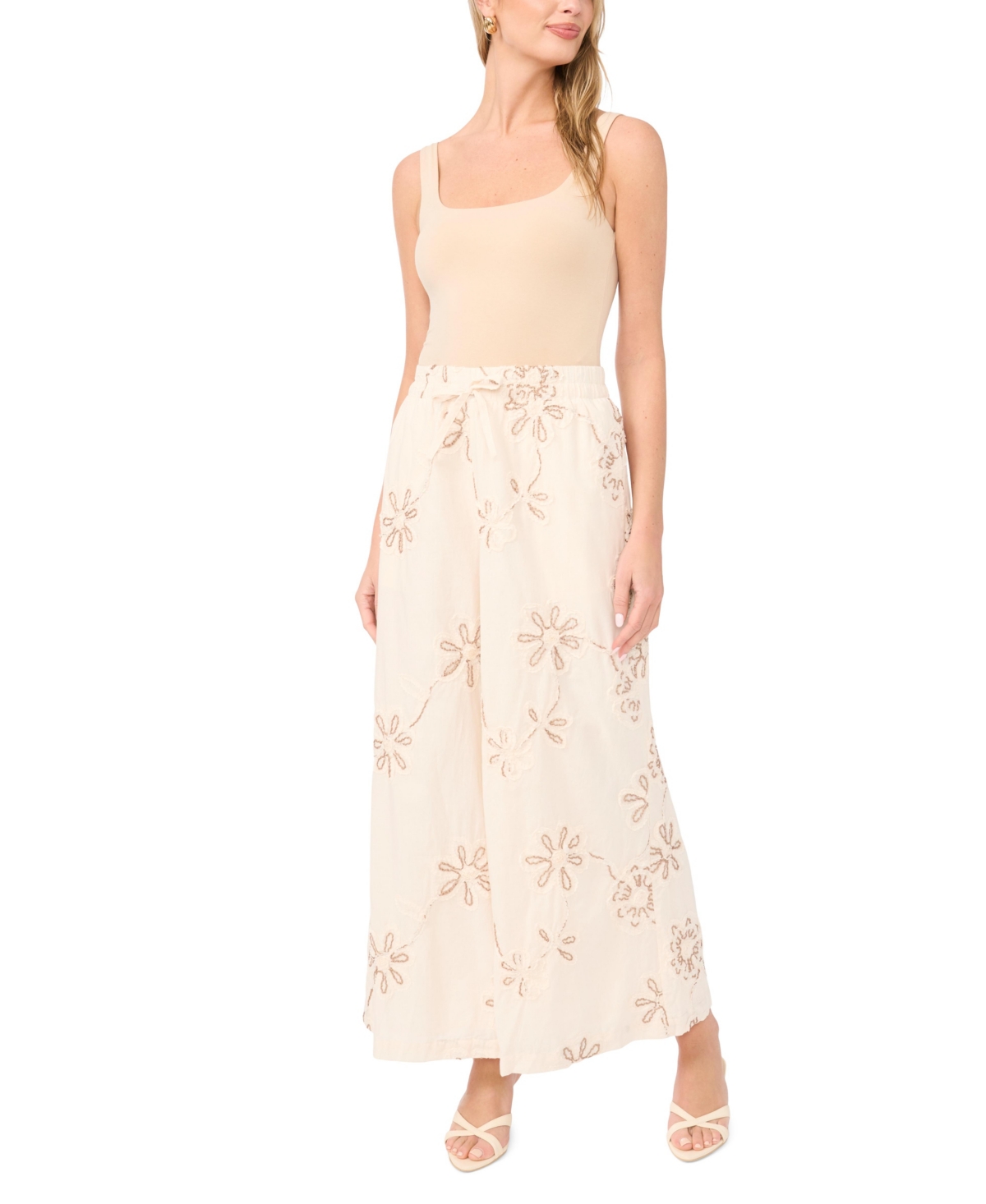 Click here for Vince Camuto Womens Angled-Hem Elastic-Waist Pants... prices