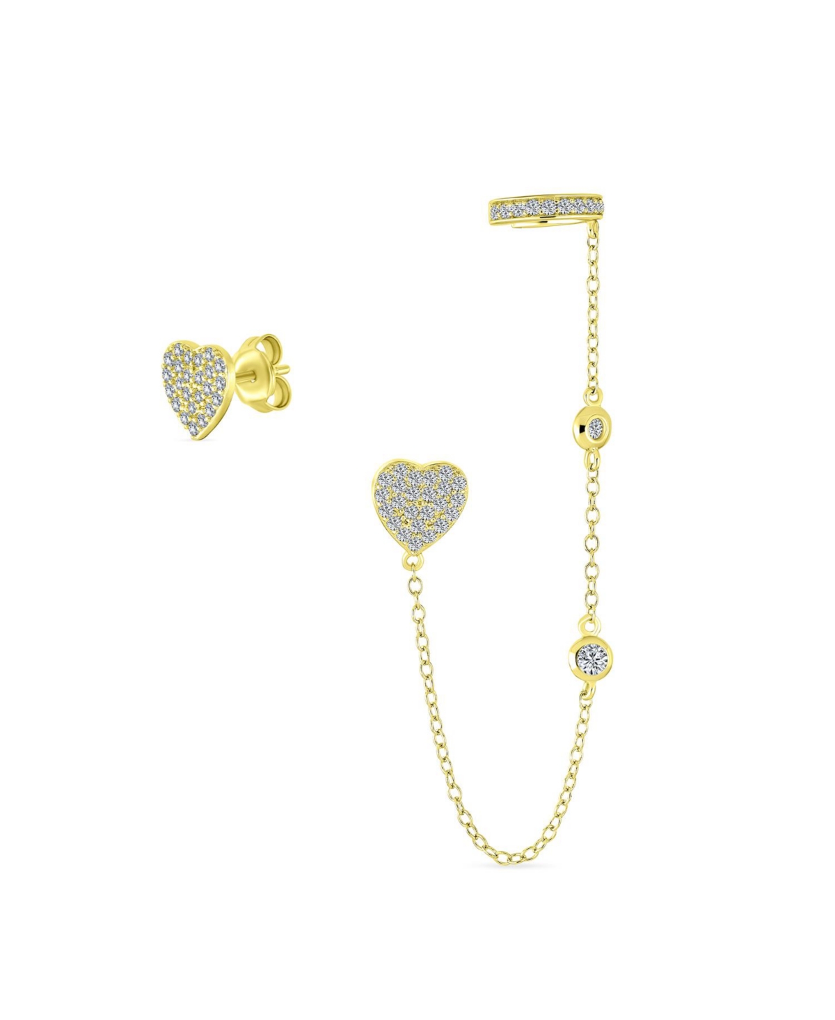 Click here for Bling Jewelry Heart Shaped Chain Cartilage Ear Cuf... prices