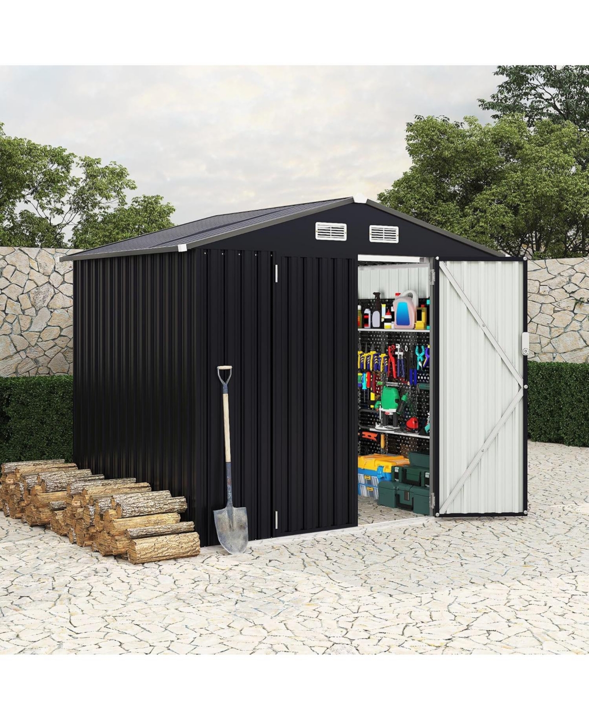 Click here for gaomon Outdoor Metal Storage Shed with Floor  Lock... prices