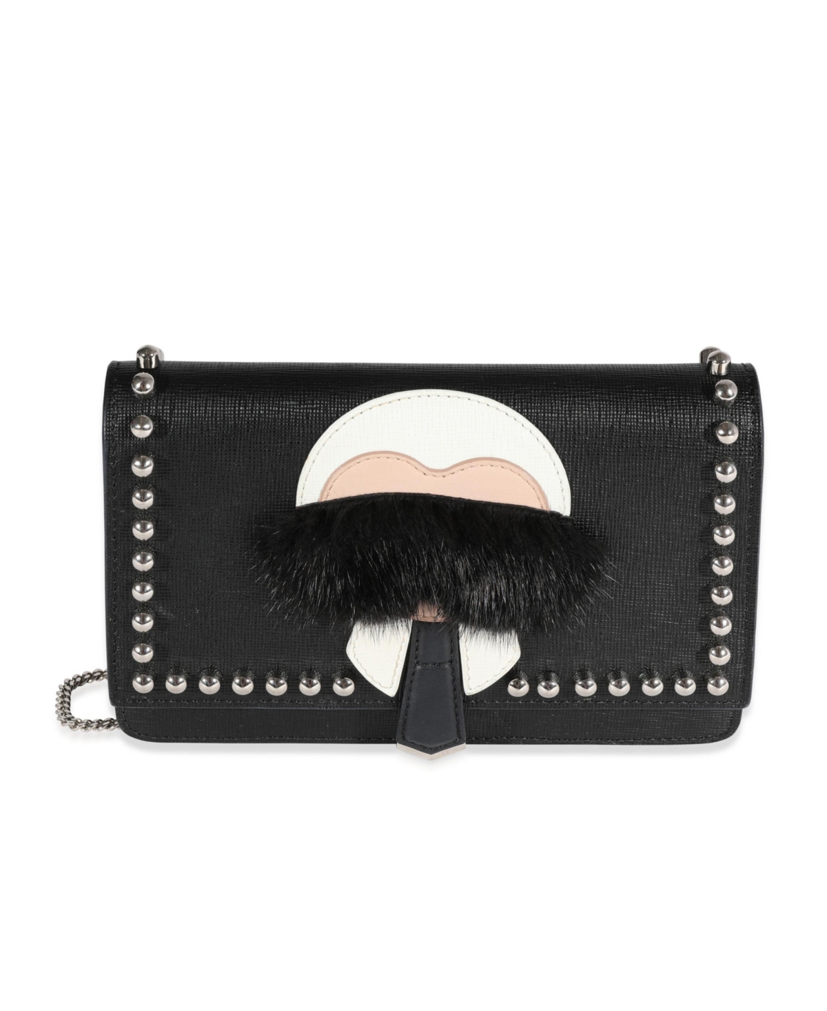 Click here for Pre-Owned Fendi Black Vitello Elite and Mink Studd... prices