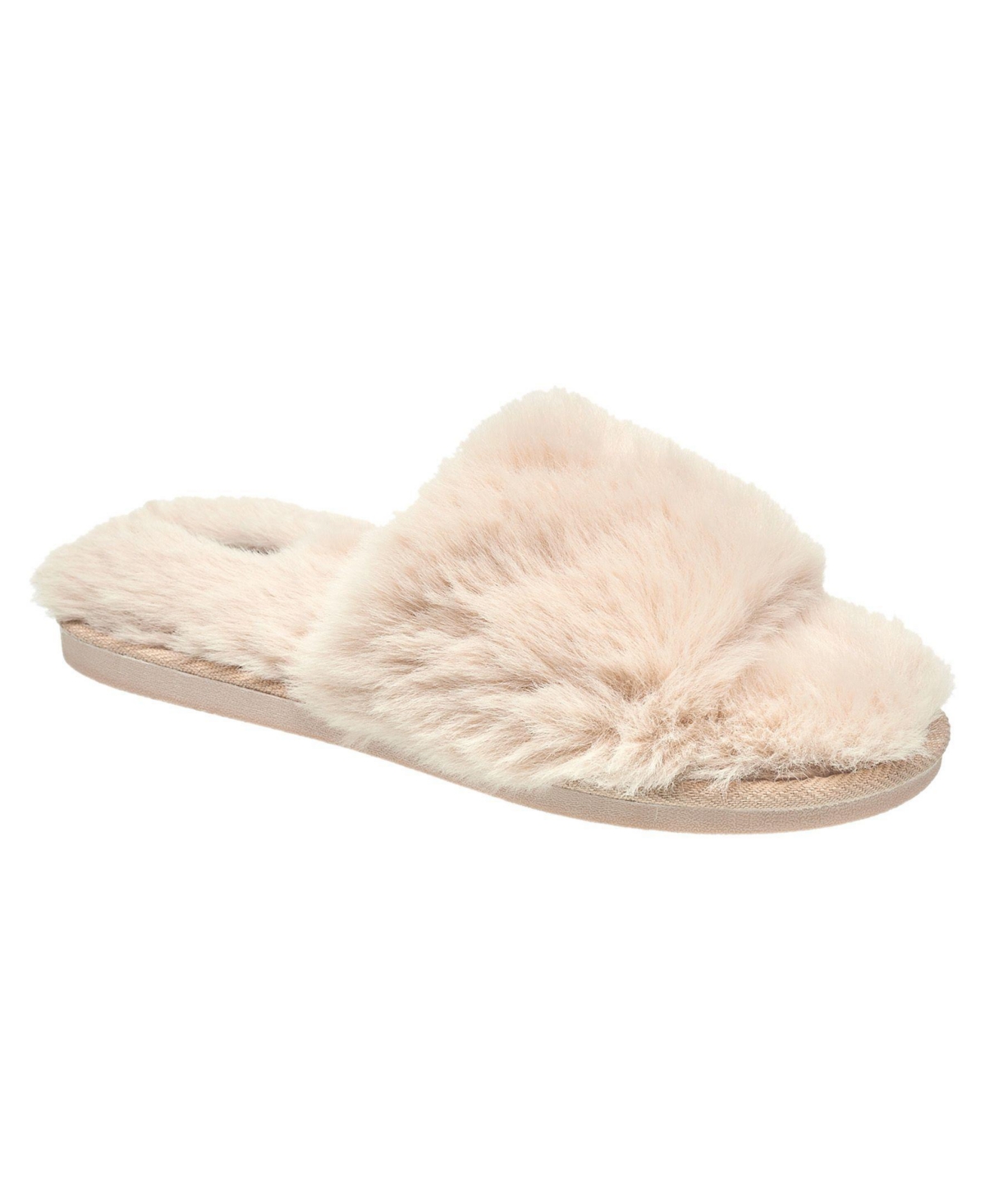 Click here for Nine West Womens Faux Fur Slippers Blush - Cream prices