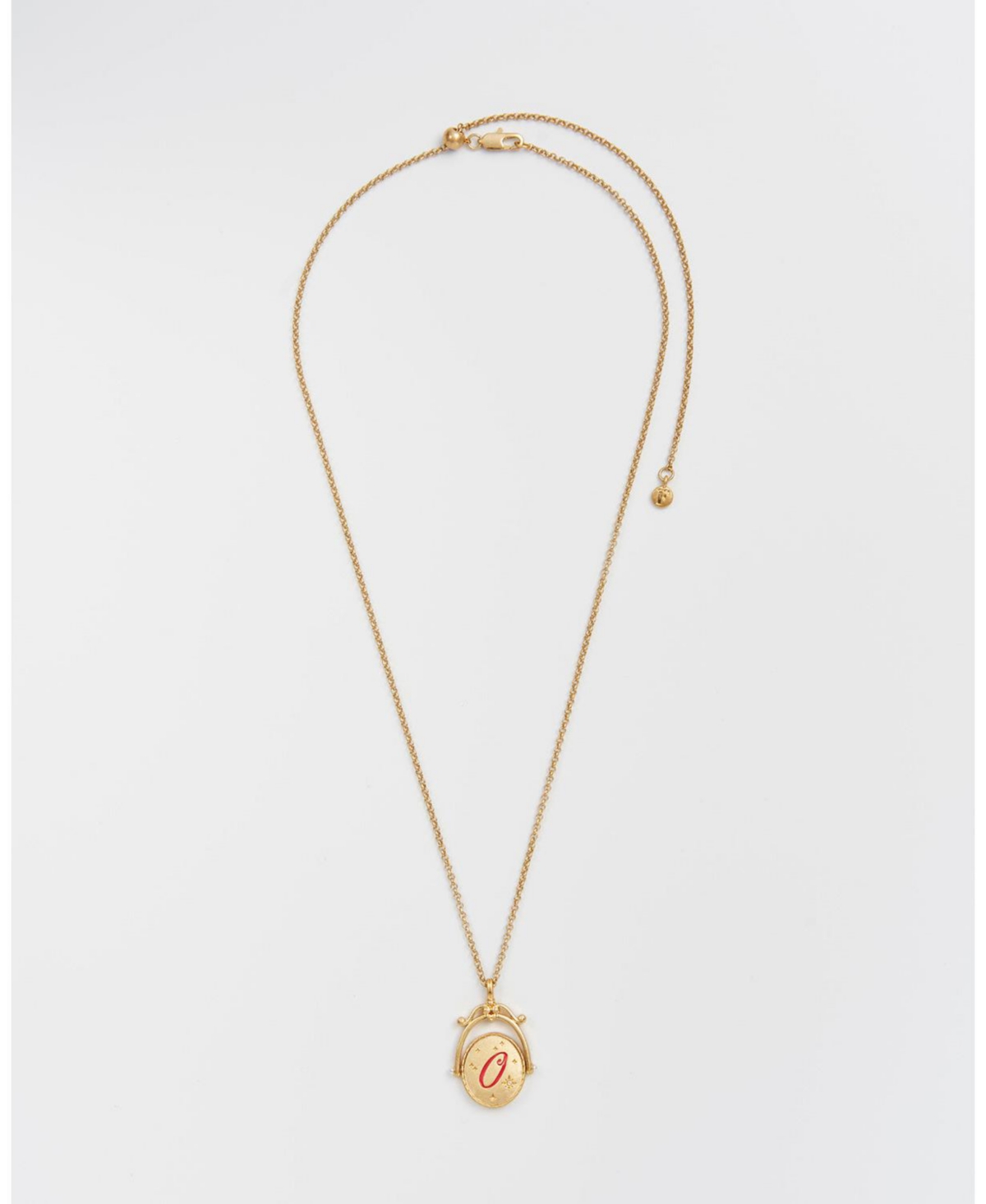 Click here for Fable England O Initial Orchid Gold Spinner Chain... prices