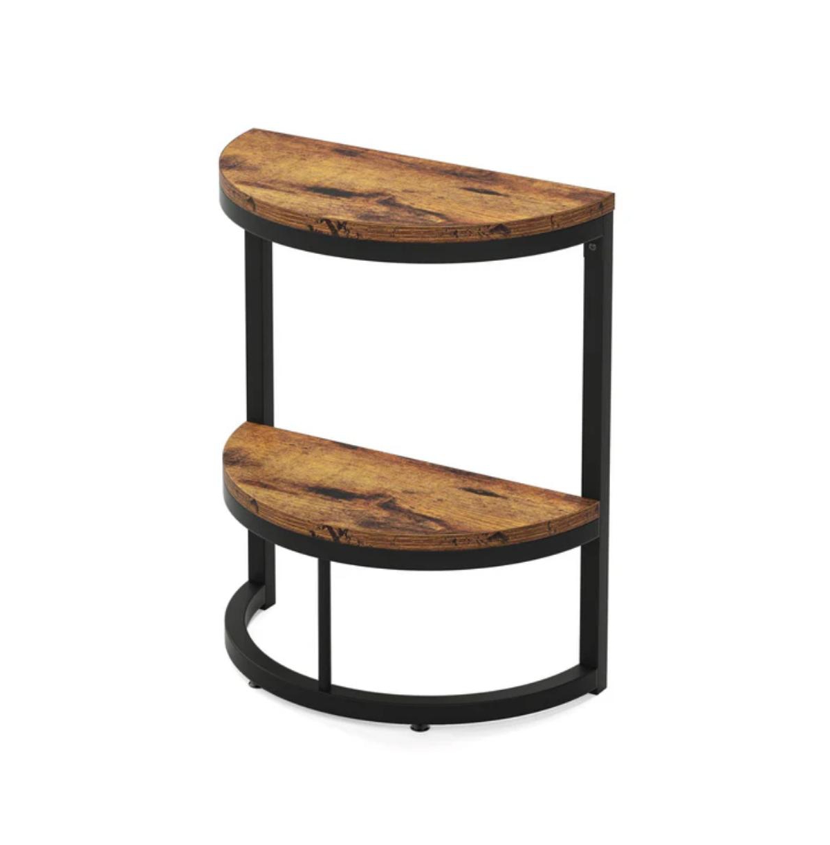 Click here for Slickblue Half Round End Table with Metal Frame fo... prices