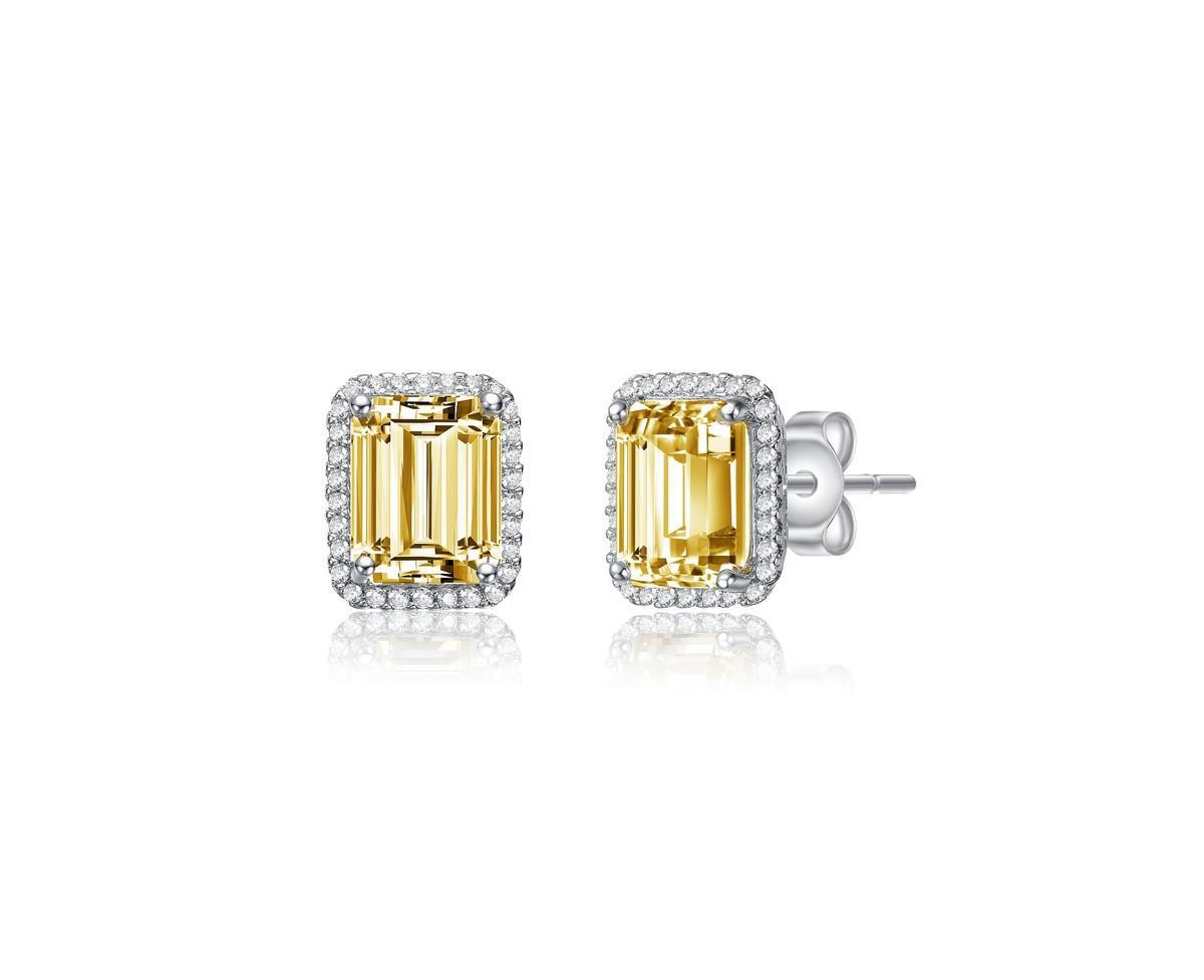 Click here for Rachel Glauber Dainty Gold Plated Emerald-Cut Cz S... prices