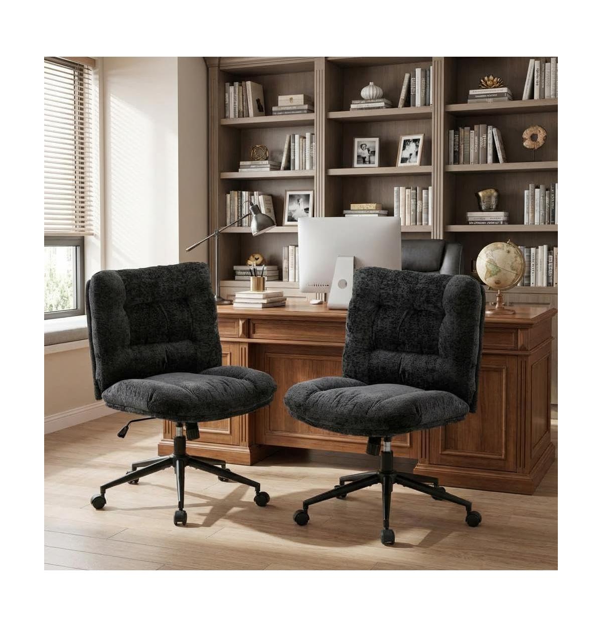 Click here for gaomon Set of 2 Home Office Chairs with Wheels  Ar... prices
