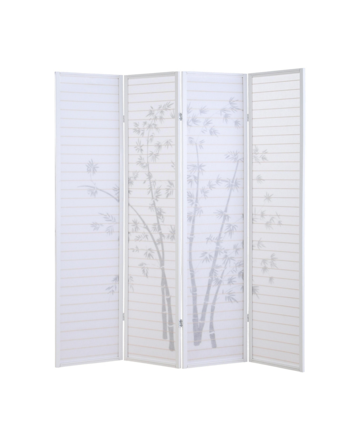 Click here for sumyeg Bamboo Print 4-Panel Framed Room Divider Sc... prices