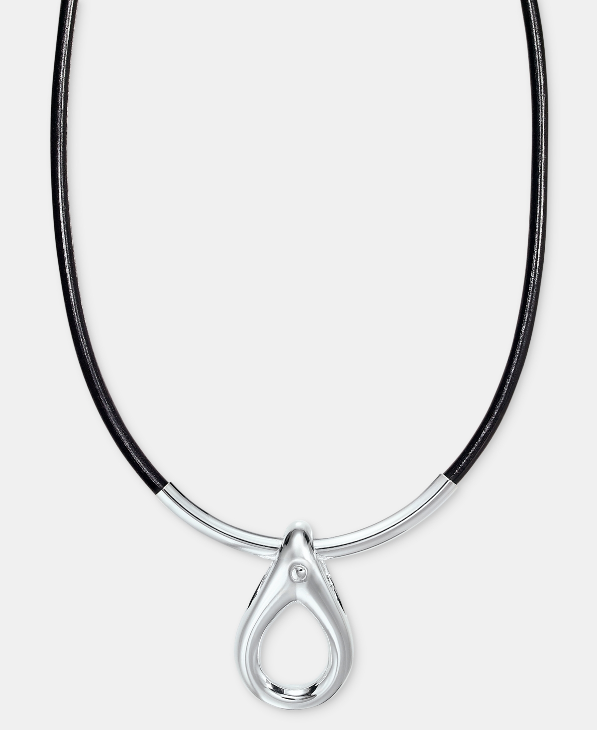 Click here for Anne Klein Teardrop Leather Cord Pendant Necklace... prices