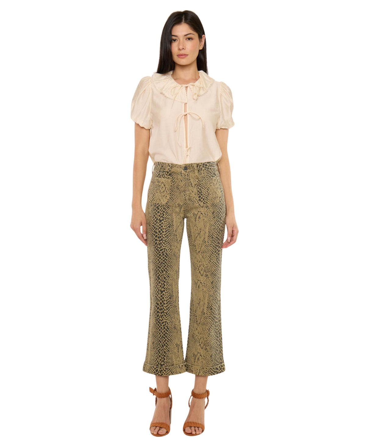 Click here for KanCan Womens Usa Juniors High Rise Crop Flare Pyt... prices