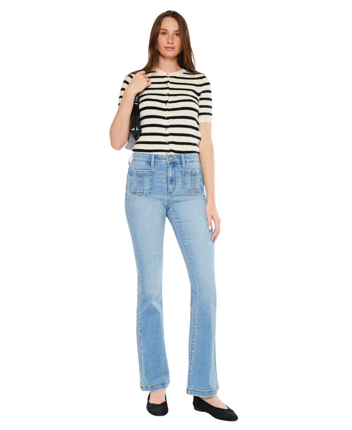 Click here for KanCan Womens Usa Juniors Lux High Rise Bootcut Je... prices