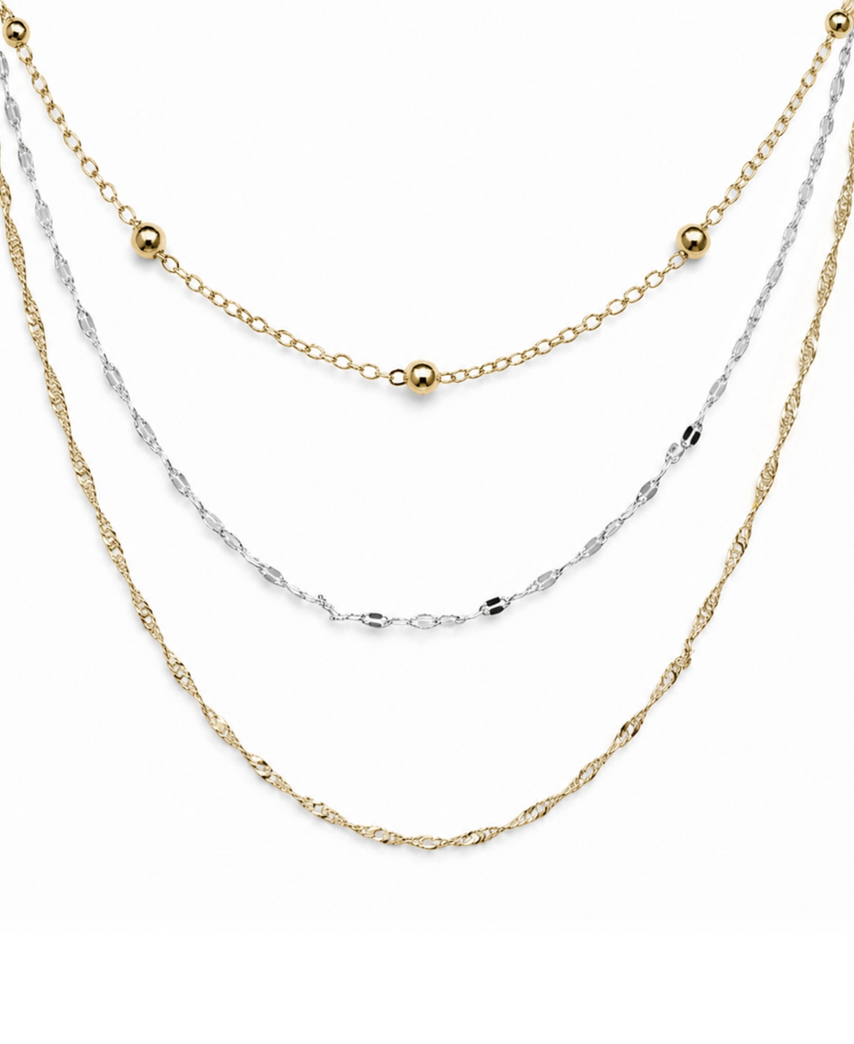 Click here for And Now This Silver Plated Multi-Chain 18 Layered... prices