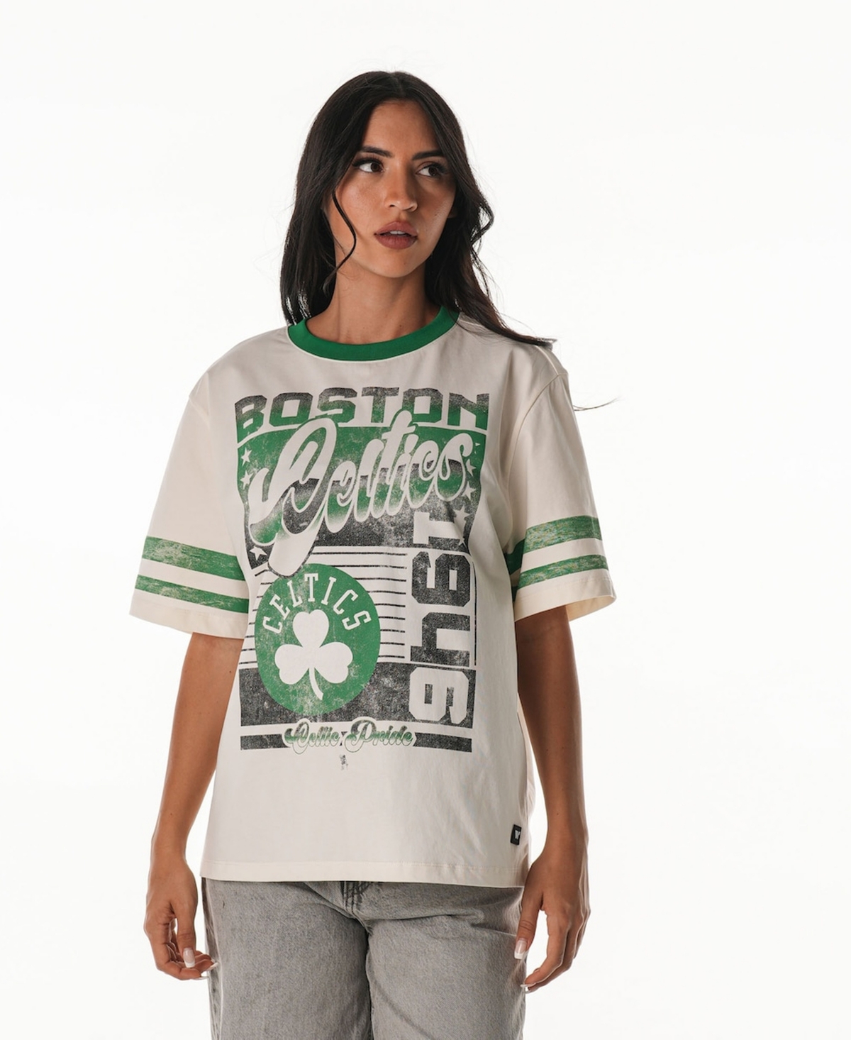 Click here for The Wild Collective Womens Cream Boston Celtics Vi... prices