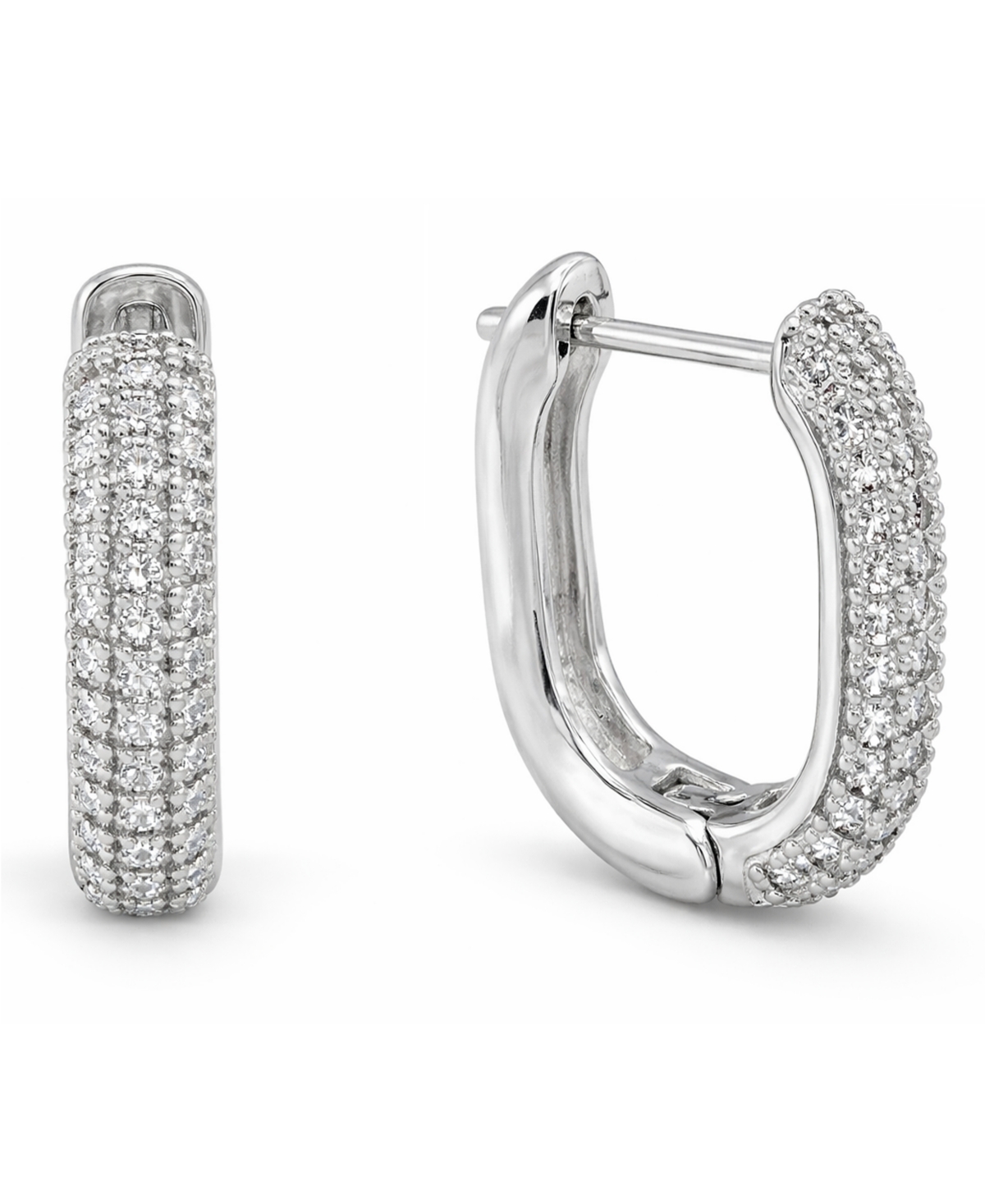 Click here for And Now This Cubic Zirconia Hinged Hoop Earring -... prices