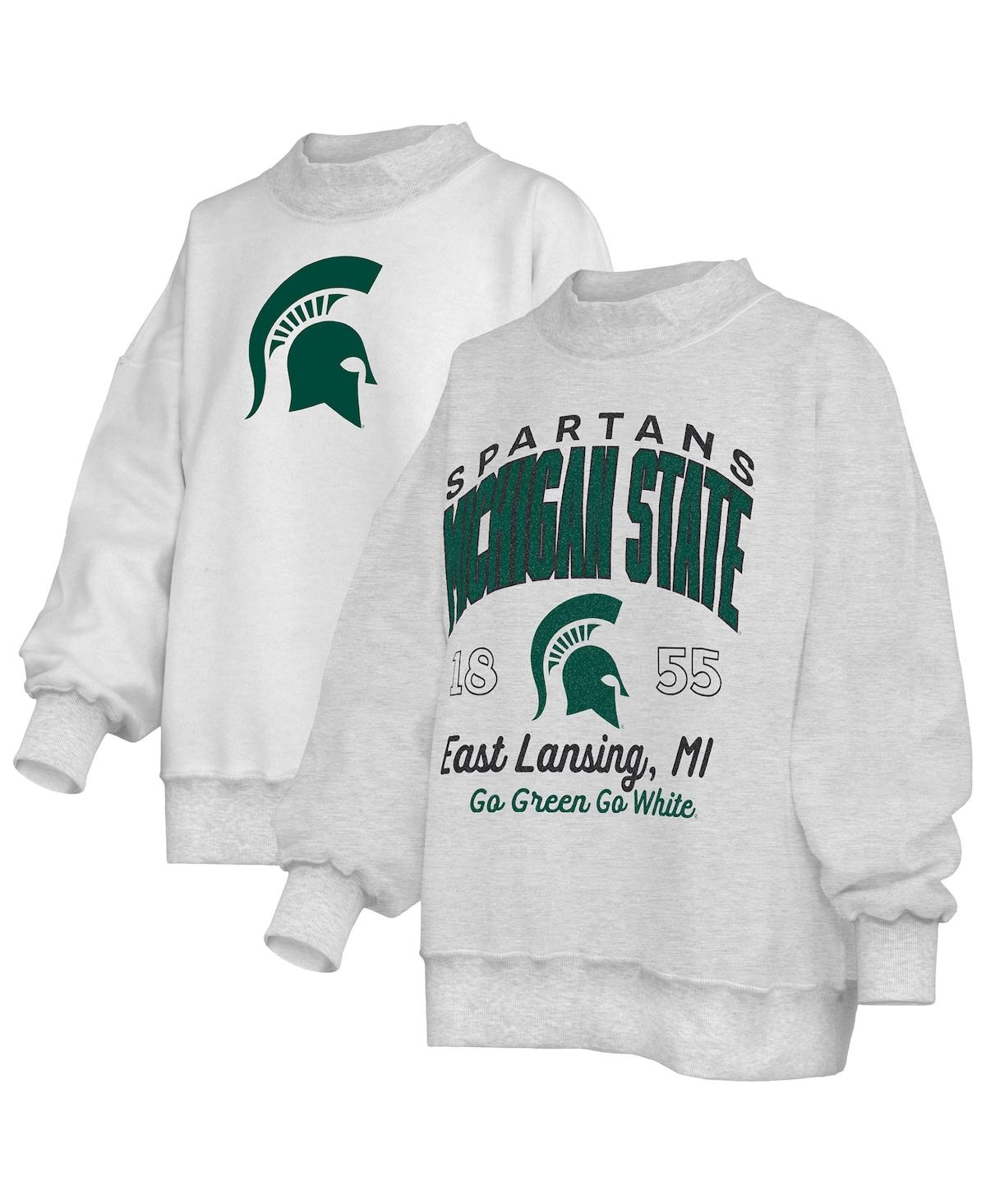 Click here for Pressbox Womens Heather Gray Michigan State Sparta... prices
