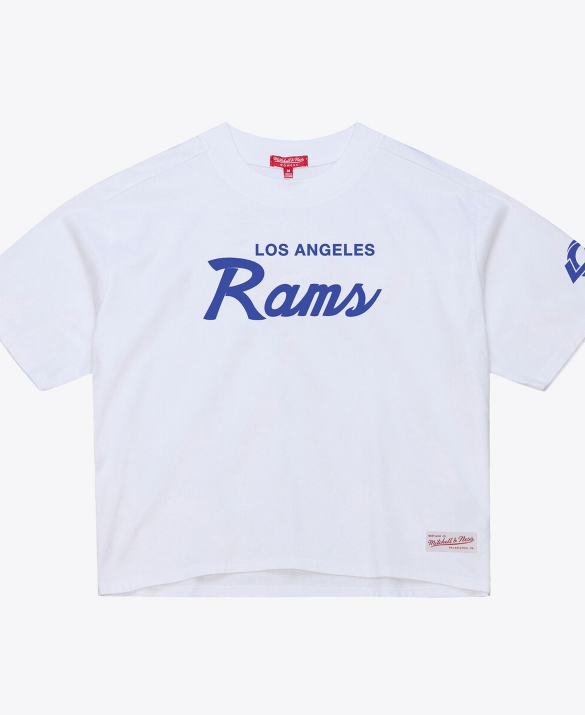 Click here for Mitchell & Ness Womens White Los Angeles Rams Head... prices