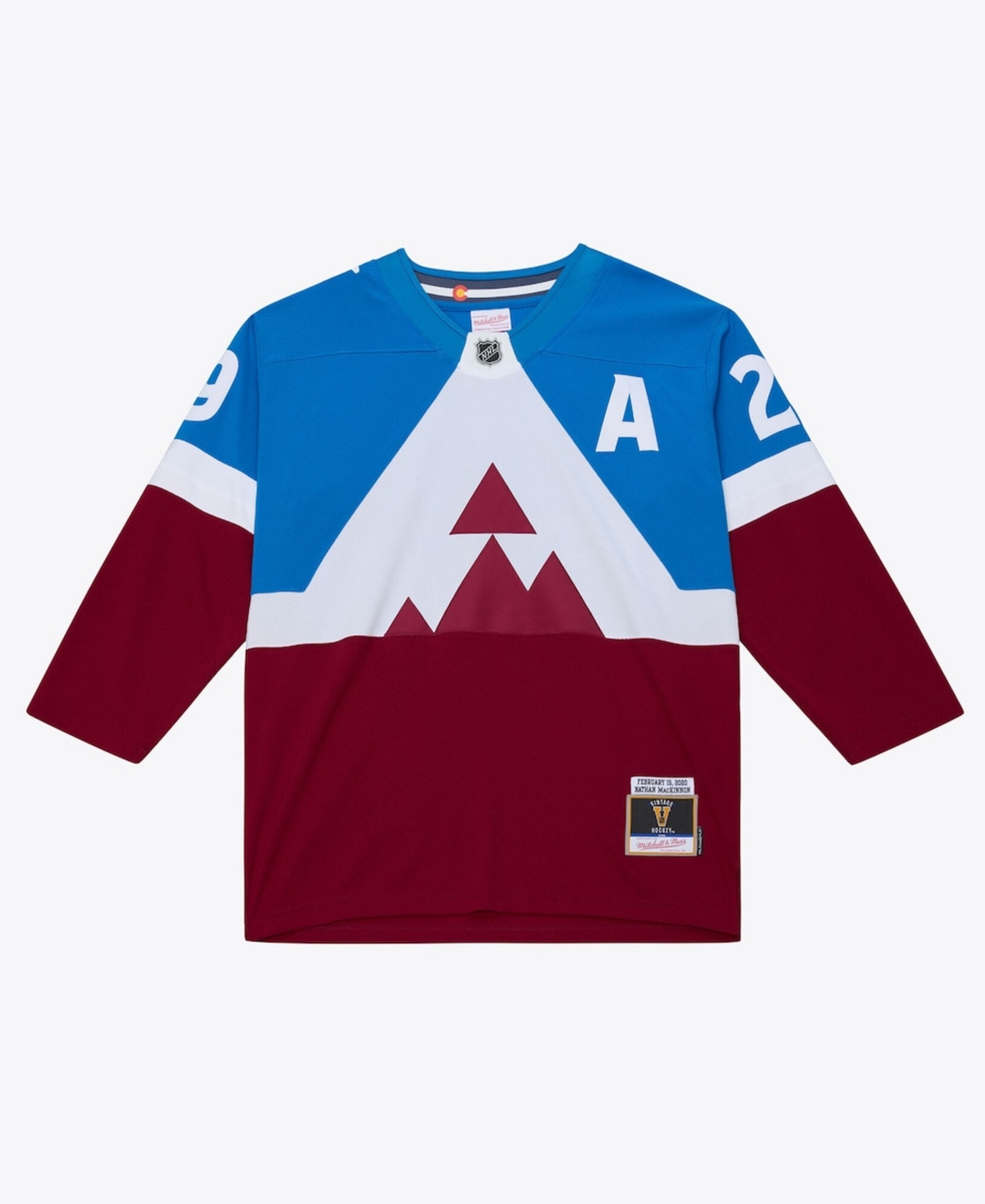 Click here for Mitchell & Ness Mens Nathan MacKinnon Blue Colorad... prices