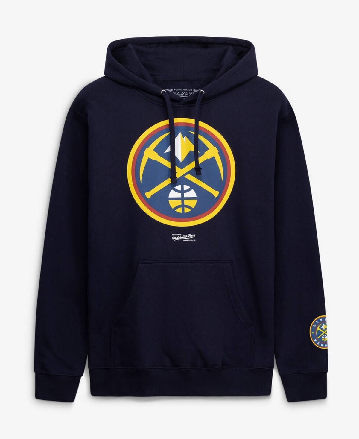 Click here for Mitchell & Ness Mens Navy Denver Nuggets Fleece Ho... prices