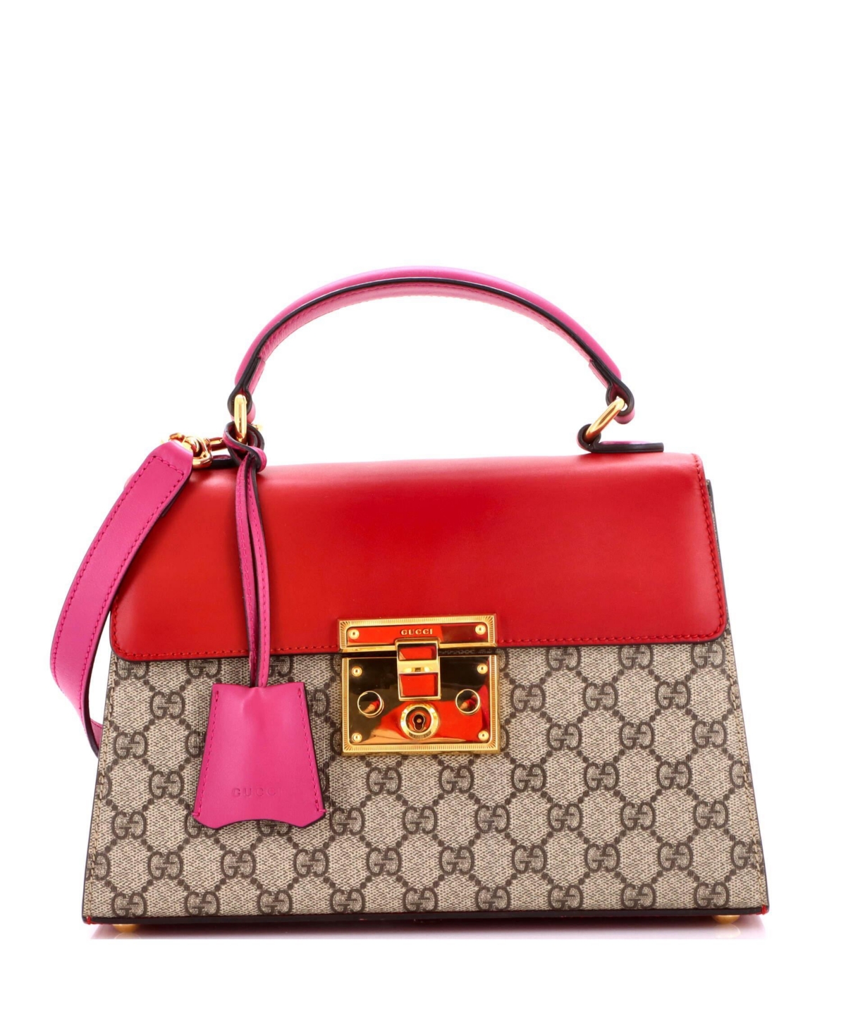 Click here for Pre-Owned Gucci Small Padlock Top Handle Bag Gg Co... prices