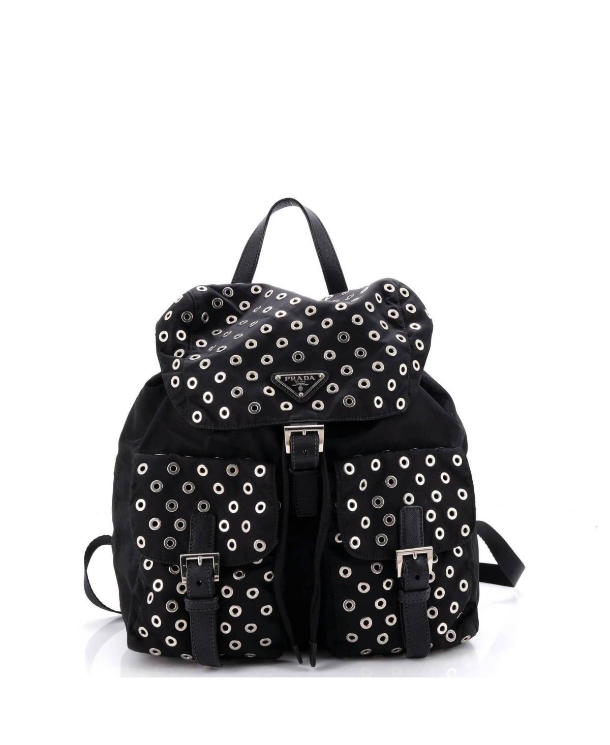 Click here for Pre-Owned Prada Medium Double Front Pocket Backpac... prices