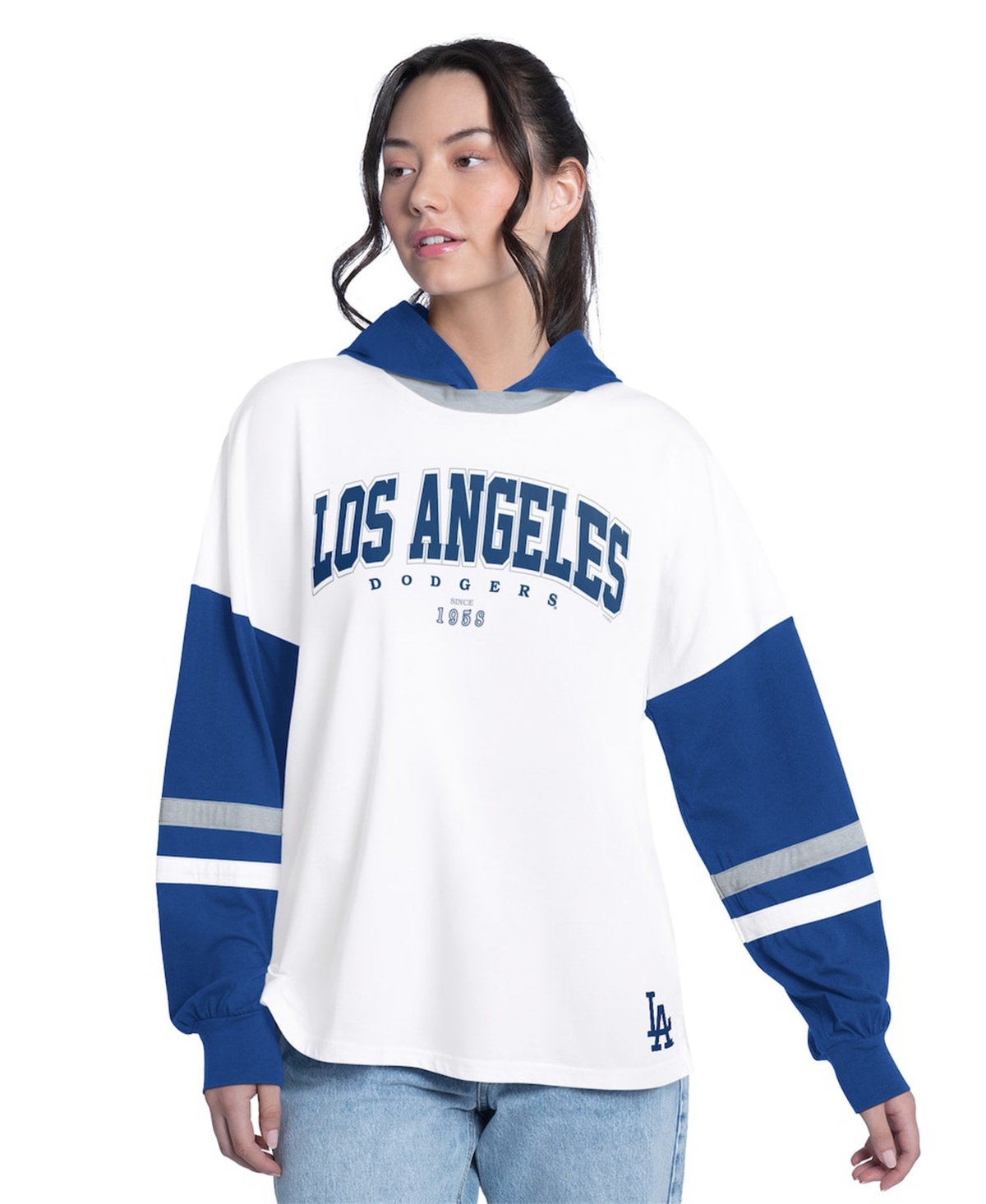 Click here for G-iii 4Her by Carl Banks Womens White/Royal Los An... prices