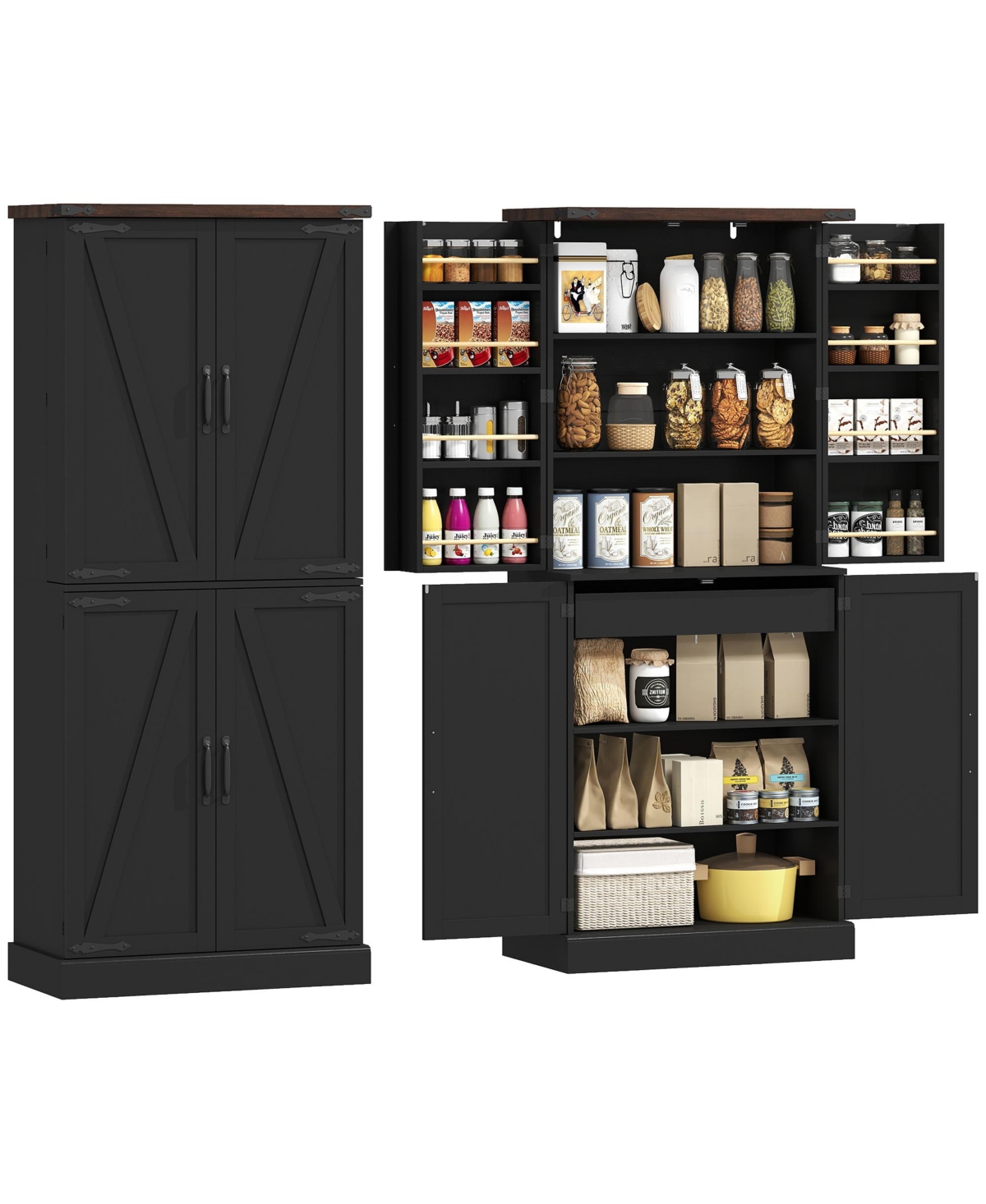 Click here for Homcom 72 Inch Tall Pantry Cabinet  Storage Cabine... prices