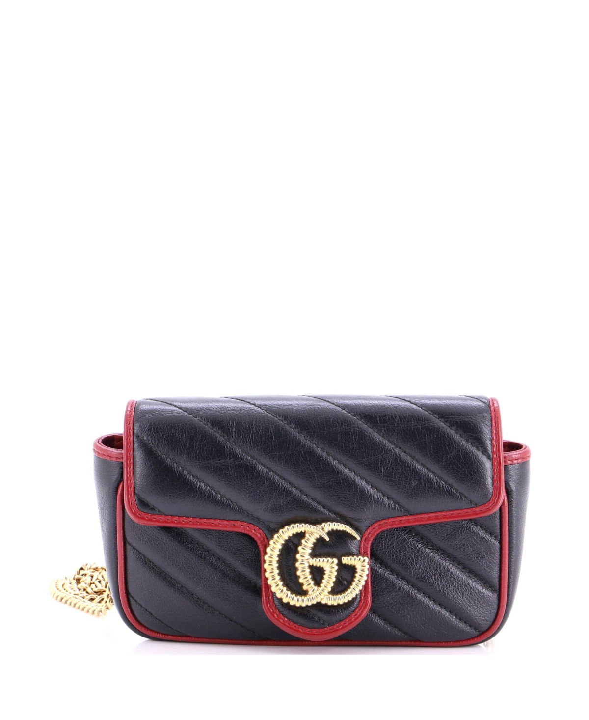 Click here for Pre-Owned Gucci Super Mini Gg Marmont Flap Bag Dia... prices
