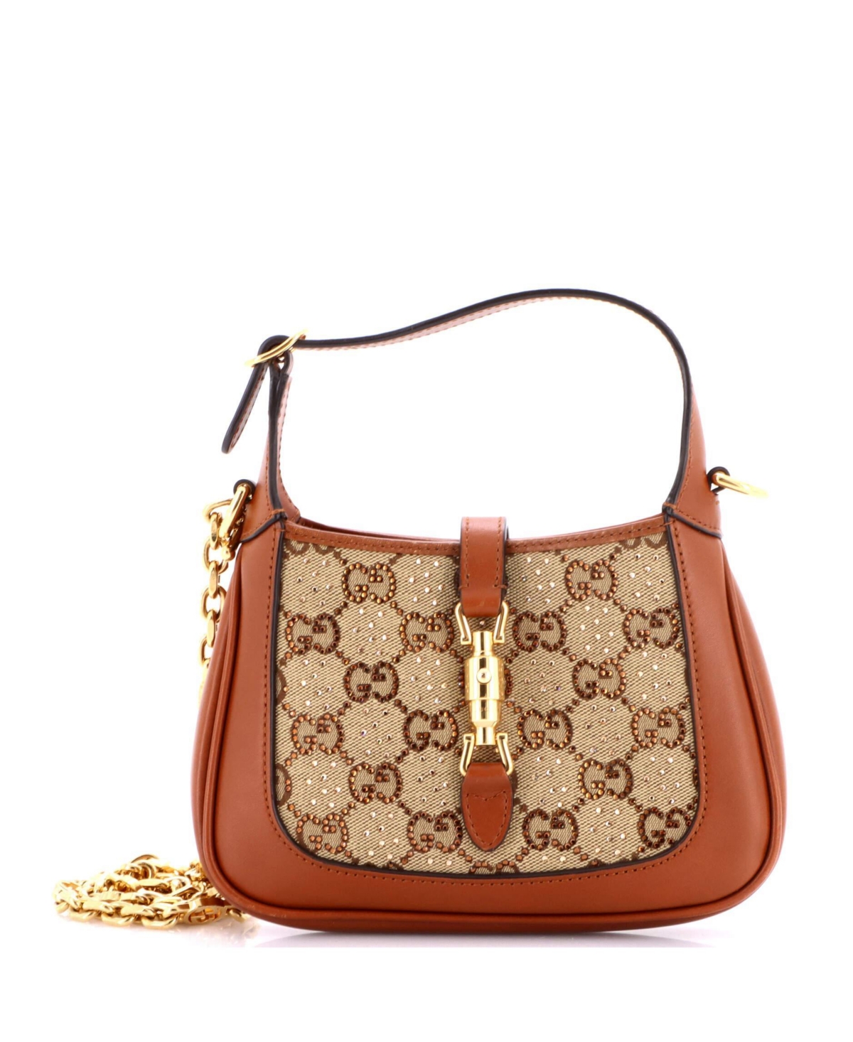Click here for Pre-Owned Gucci Mini Jackie 1961 Chain Hobo Crysta... prices