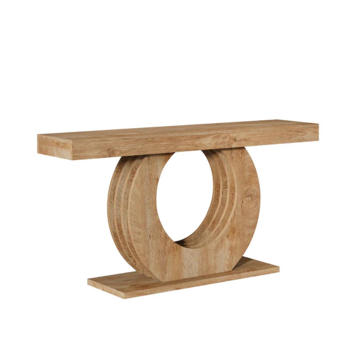 Click here for Slickblue Rustic Console Table with Round Base for... prices