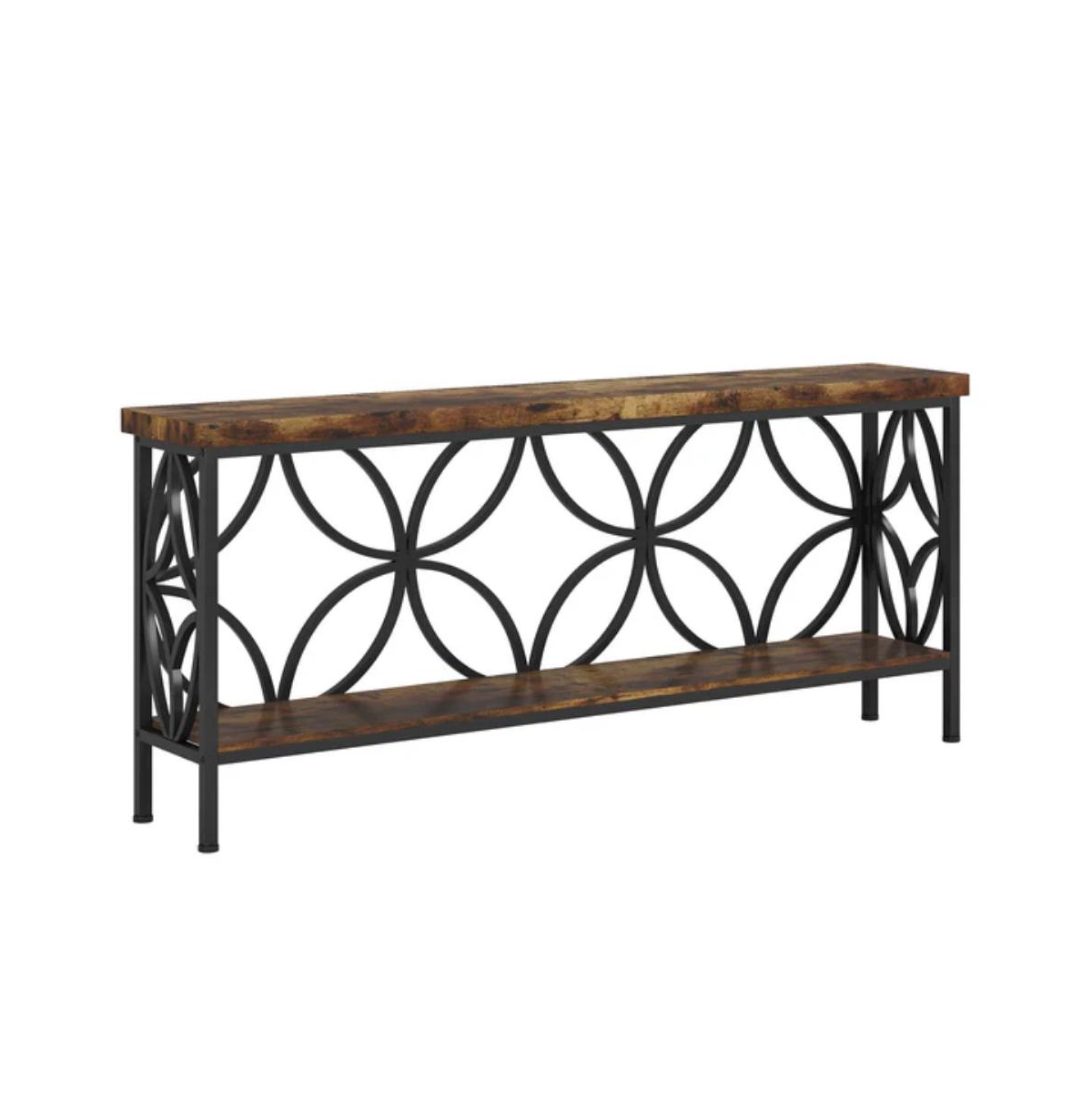 Click here for Slickblue 2-Tier Console Sofa Table with Industria... prices