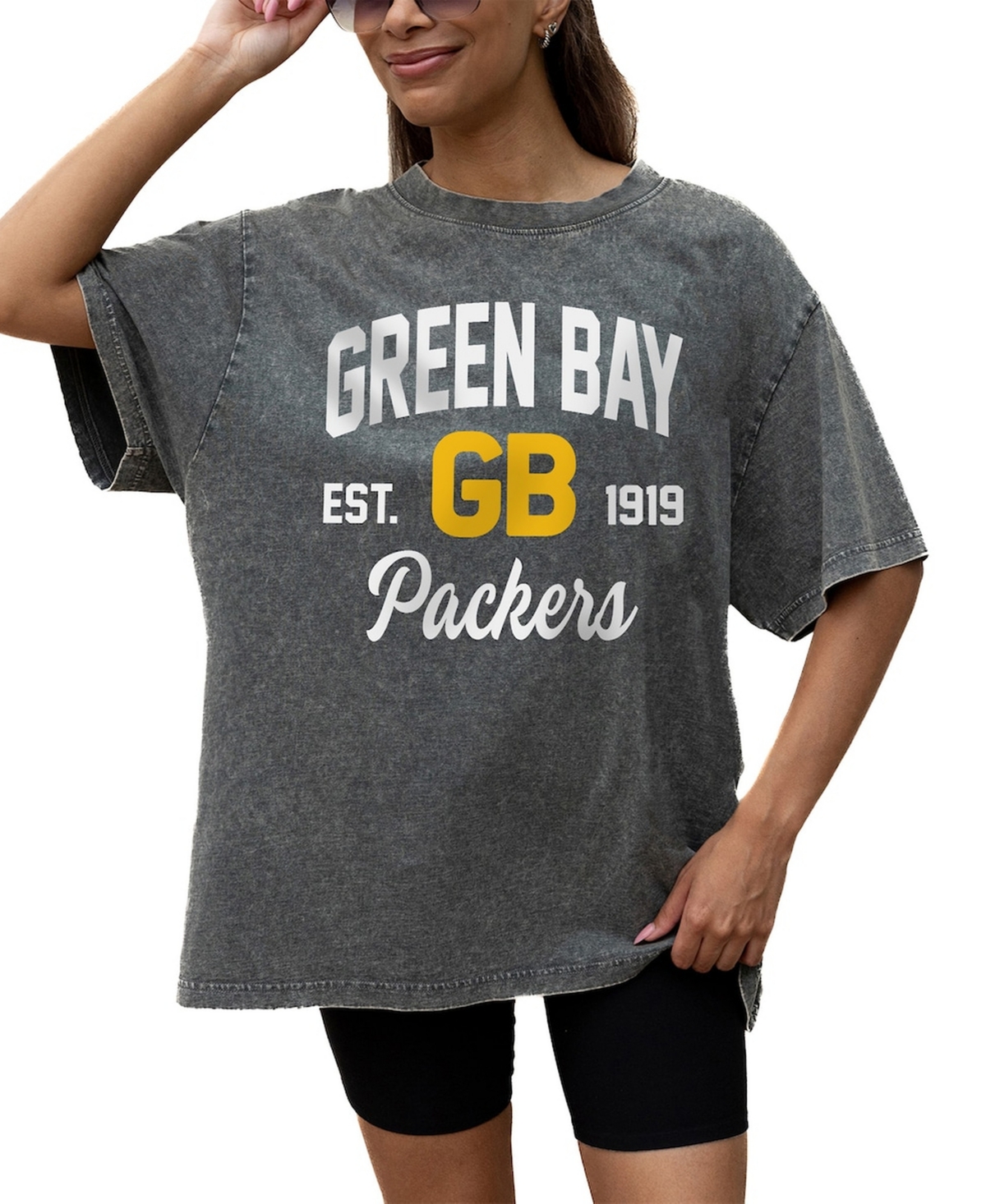 Click here for Gameday Couture Womens Gray Green Bay Packers Thro... prices
