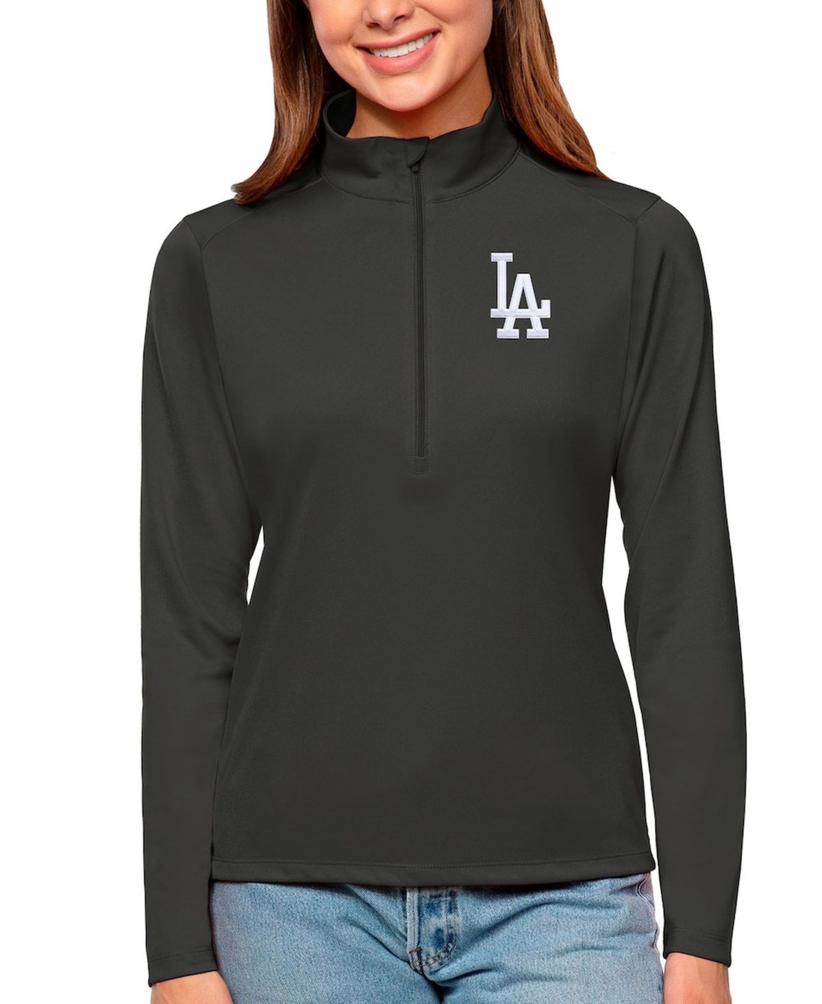 Click here for Antigua Womens Charcoal Los Angeles Dodgers Tribut... prices