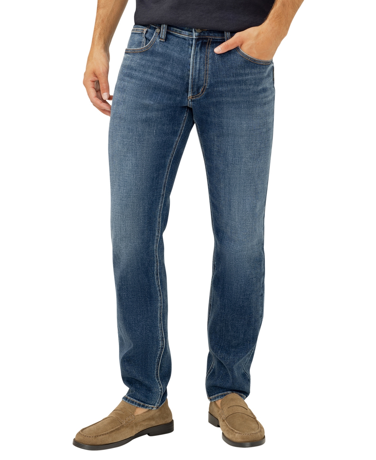 Click here for Silver Jeans Co. Mens Konrad Straight-Fit Jeans -... prices