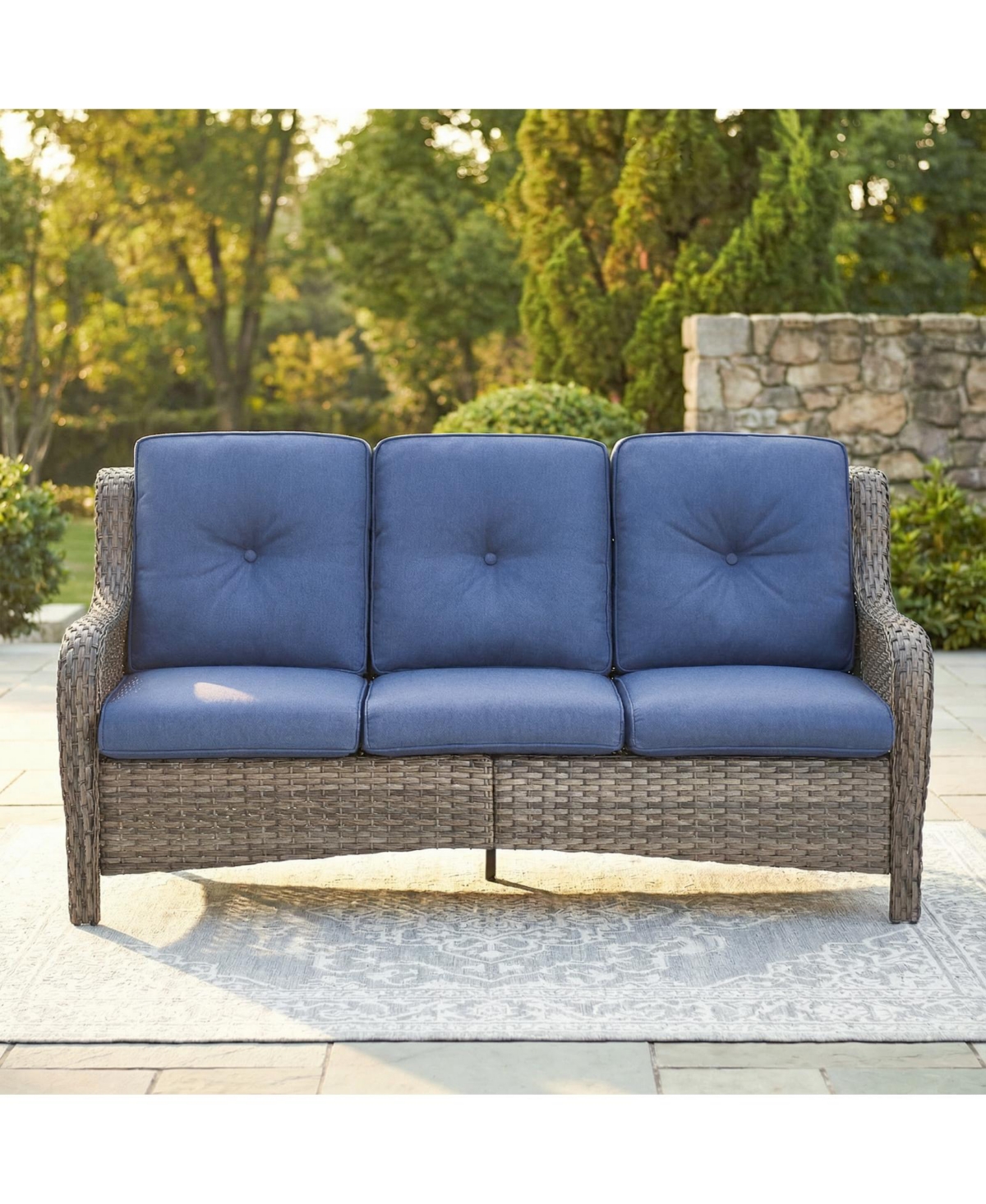 Click here for Pocassy Outdoor Patio Sofa Wicker 3 Seater Sofa  R... prices