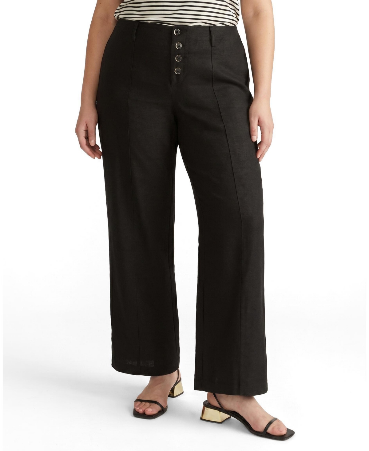 Click here for Universal Standard Plus Size Coastal Pants - Black prices