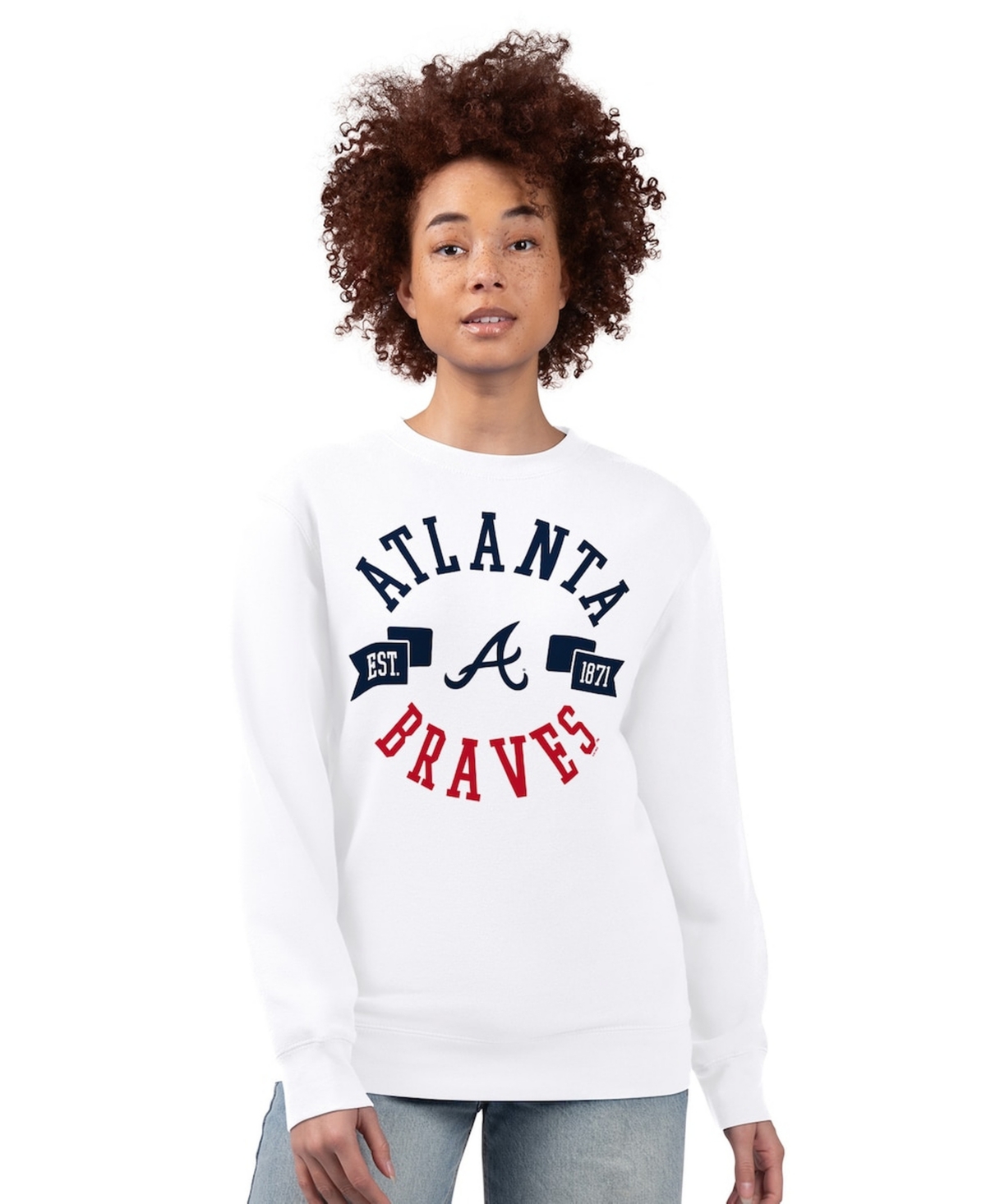 Click here for G-iii 4Her by Carl Banks Womens White Atlanta Brav... prices
