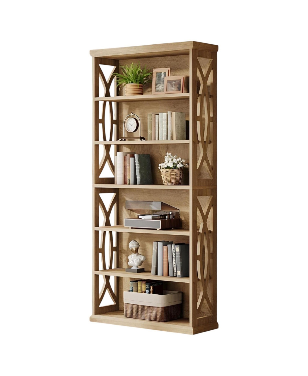 Click here for Slickblue Freestanding 6-Tier Bookcase with Wooden... prices