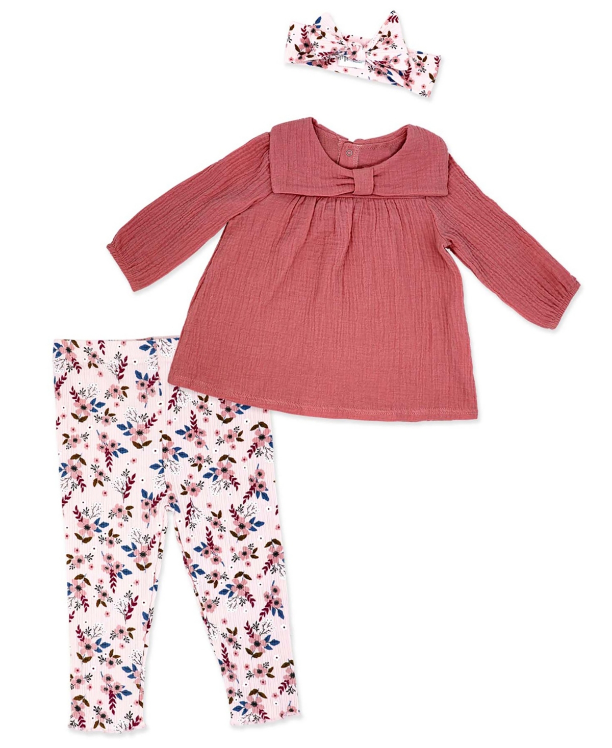 Click here for Baby Mode Baby Girls Long-Sleeve Top  Pant and Hea... prices