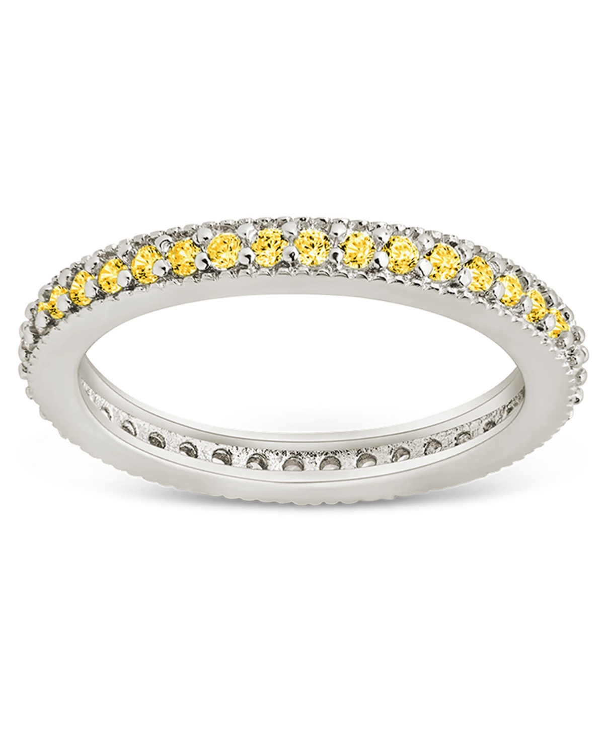Click here for Sterling Forever 2.5mm Thin Cubic Zirconia Band Ri... prices