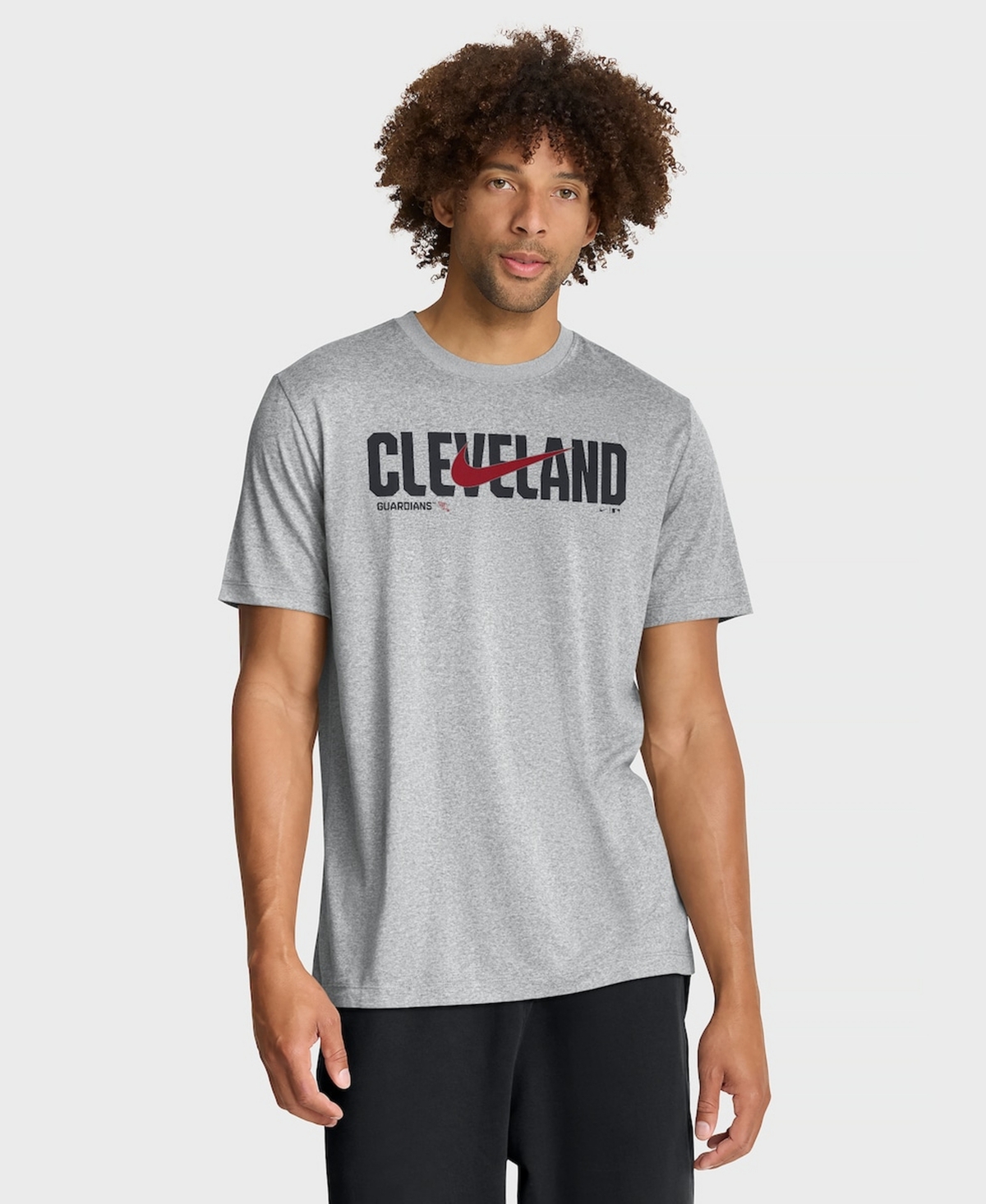 Click here for Nike Mens Heather Gray Cleveland Guardians Swoosh... prices