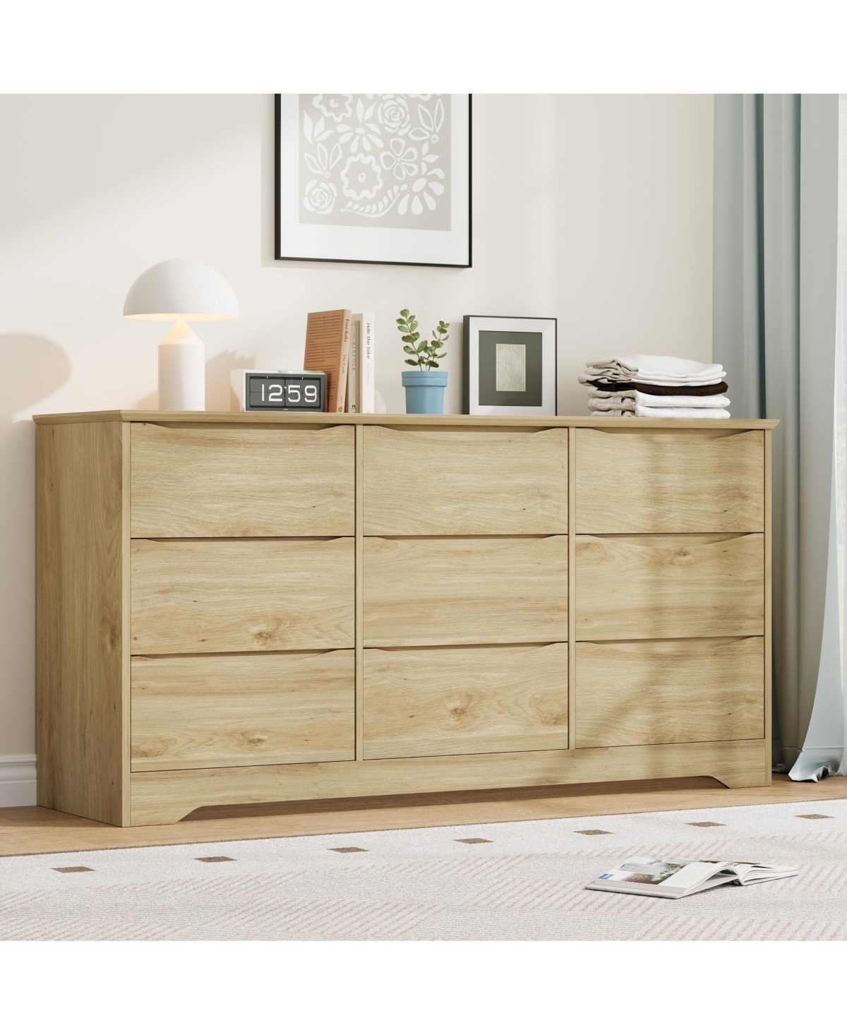 Click here for homfan 9-Drawer Wooden Dresser  Tall Modern Chest... prices