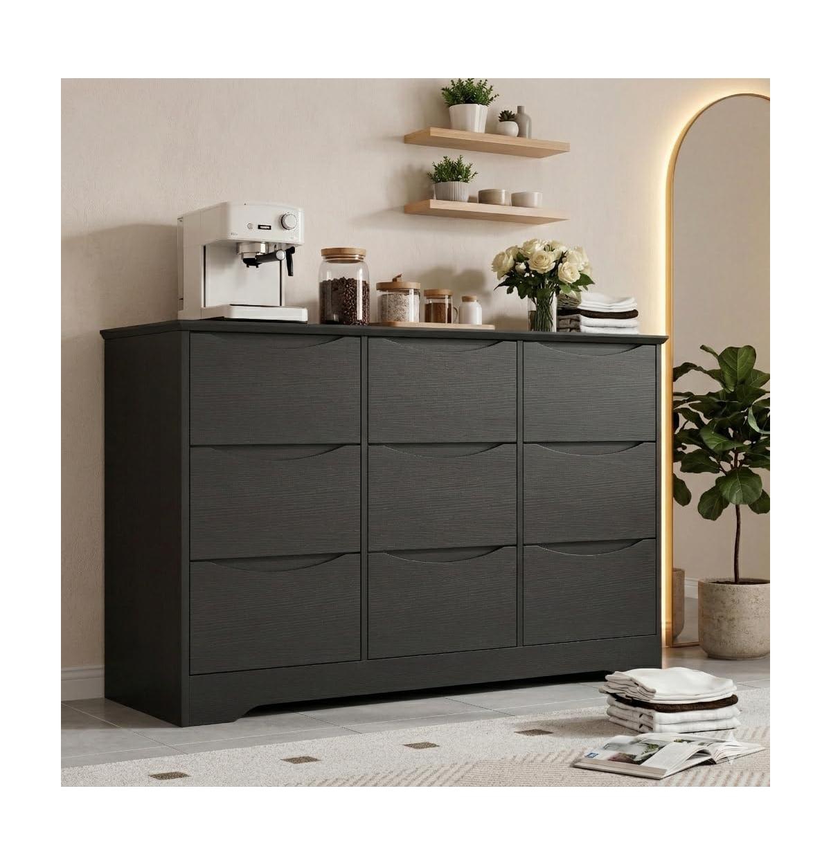 Click here for homfan 9-Drawer Wooden Dresser  Tall Modern Chest... prices