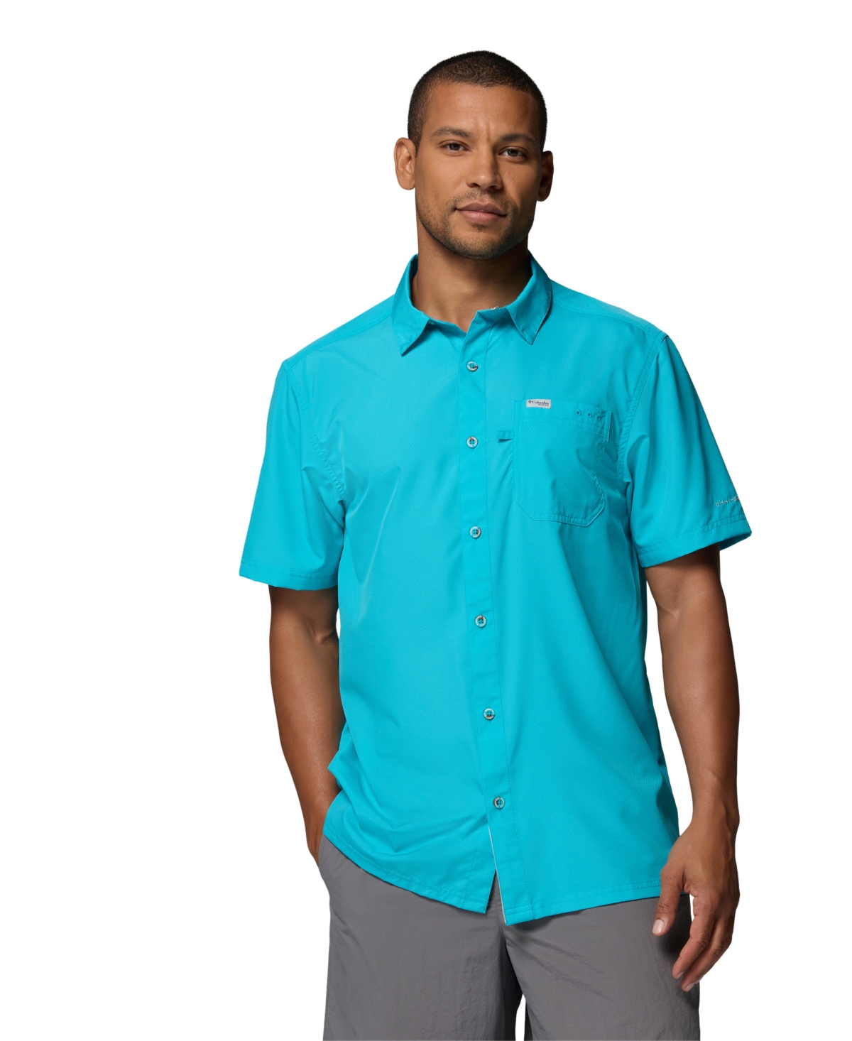 Click here for Columbia Mens Slack Tide Camp Shirt - Ocean Teal prices