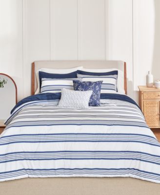 Click here for Anne Klein Archer Stripe Cotton Blend Comforter Se... prices